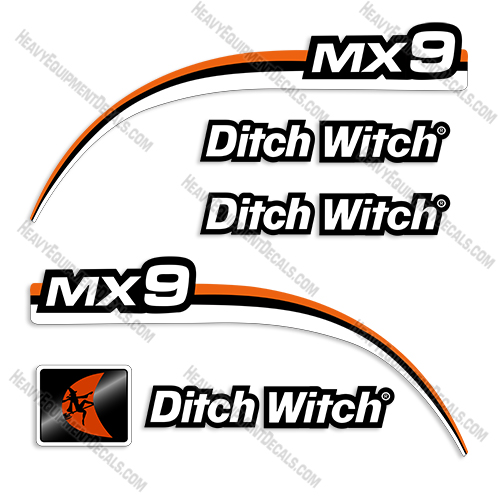 Fits Ditch Witch MX9 Decal Kit Mini Excavator