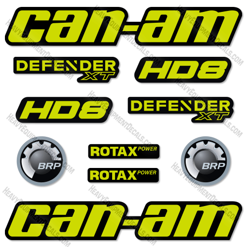 - Fits Can-Am Defender XT HD8 Decal Kit ATV - CUSTOM GREEN! #CANAM ...