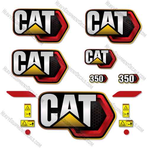 - Fits Caterpillar 350 Next Gen Excavator Decal Kit #CAT-350-NG
