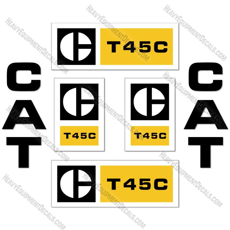 - Fits Caterpillar T45C Decal Kit Forklift #CAT-T45C
