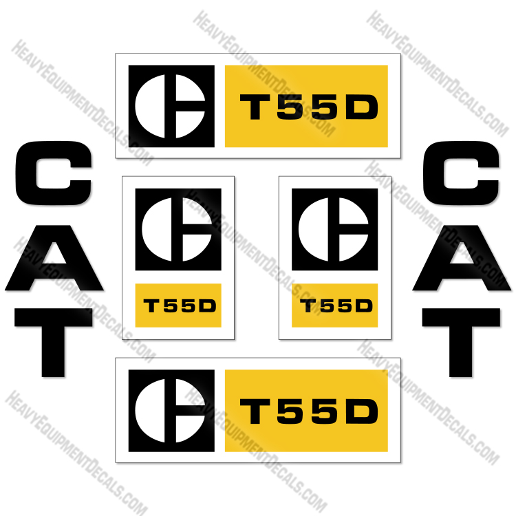 - Fits Caterpillar T55D Decal Kit Forklift #CAT-T55D-B