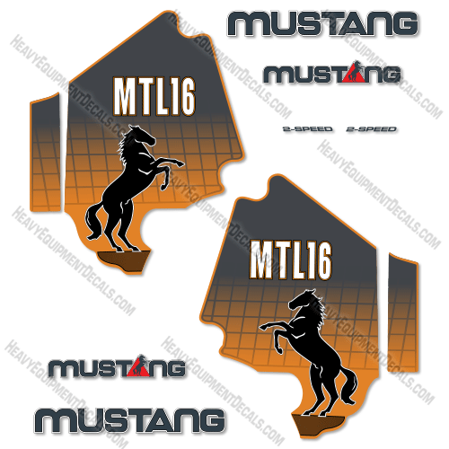 - Fits Mustang MTL16 Decal Kit Track Loader - 2002-2007 #MST-MTL16-2002 ...
