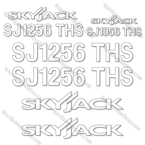 - Fits SkyJack SJ1256THS Decal Kit Telehandler (White Cut ONLY) # ...