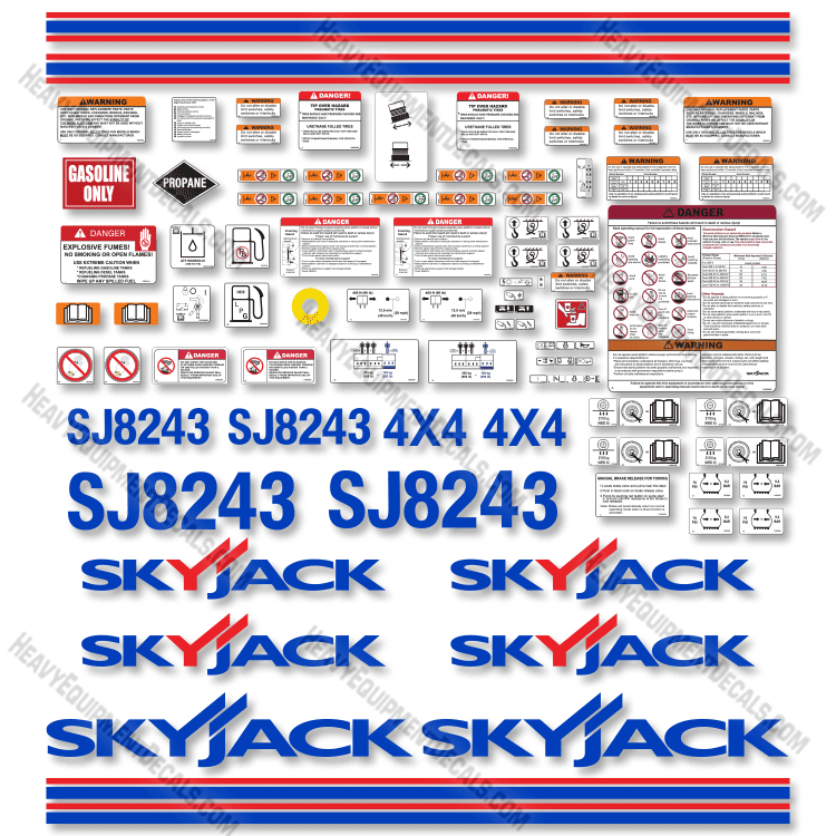 - Fits SkyJack SJ8243 Decal Kit Scissor Lift #SKYJACK-SJ8243