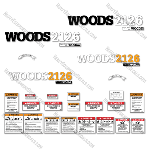 - Fits Woods 2126 Decal Kit Rotary Cutter #WDS-2126