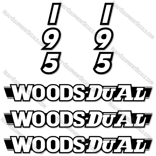 Dynapac - Fits Woods Dual 195 Style 2 Decal Kit Tractor #WDDL-195-S2
