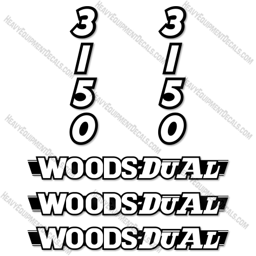 Dynapac - Fits Woods Dual 3150 Decal Kit Loader #WDDL-3150
