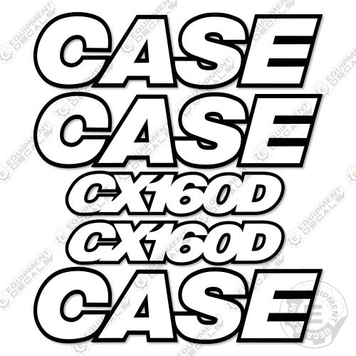- Fits Case CX160D Decal Kit Excavator - 3M Reflective! #CSE-CX160D