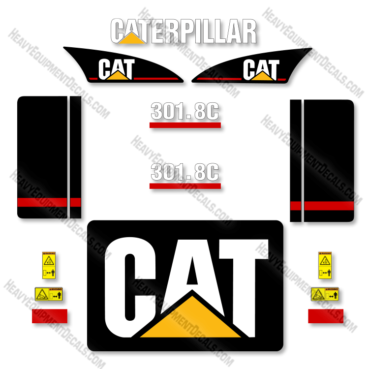 - Fits Caterpillar 301.8C Decal Kit Mini Excavator #CAT-301.8C