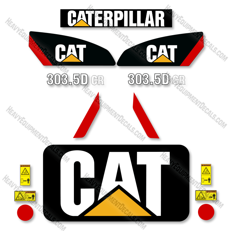 - Fits Caterpillar 303.5D Decal Kit Mini Excavator #CAT-303.5D-CR