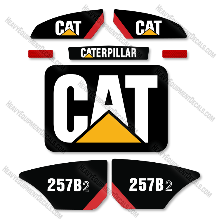 - Fits Caterpillar 257B-2 Decal Kit Skid Steer Equipment Decals #CAT-257-B2