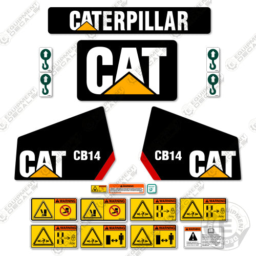 - Fits Caterpillar CB14 Decal Kit Utility Roller #CAT-CB14