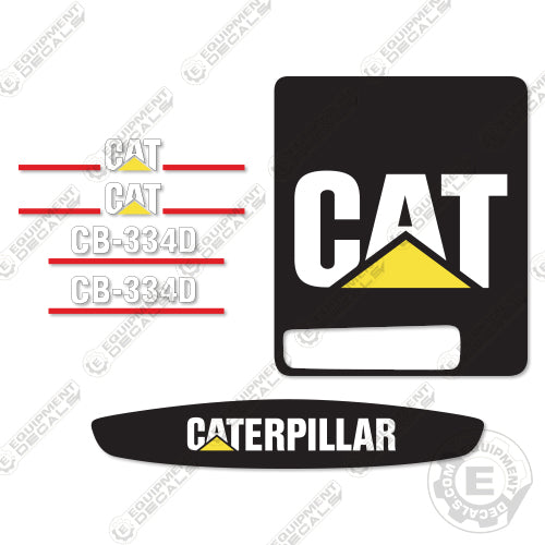 - Fits Caterpillar CB-334D Heavy Weight Decal Kit Vibratory Smooth Drum ...