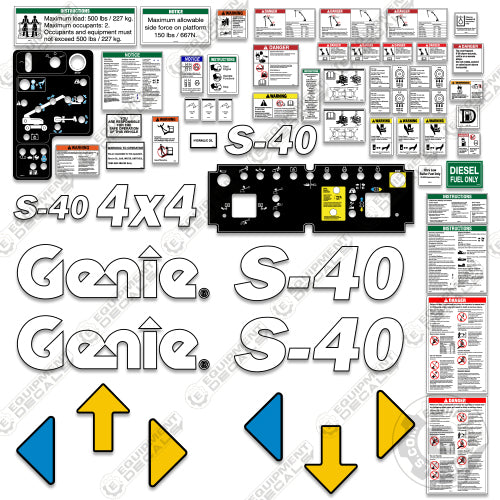 - Fits Genie S-40 Vertical Mast Lift Decal Kit #GENIE-S40