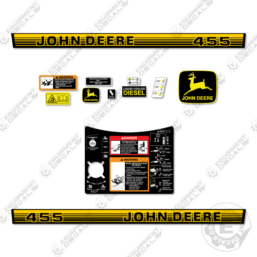 - Fits John Deere 455 Decal Kit Riding Mower #JD-455