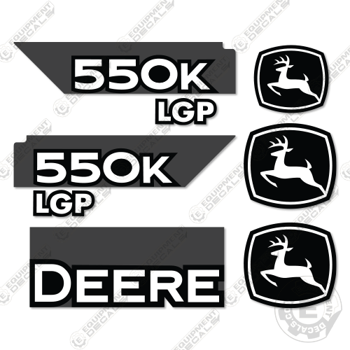 - Fits John Deere 550K Dozer Crawler Decal Kit OLDER Style #JD-DZ-550K-2014