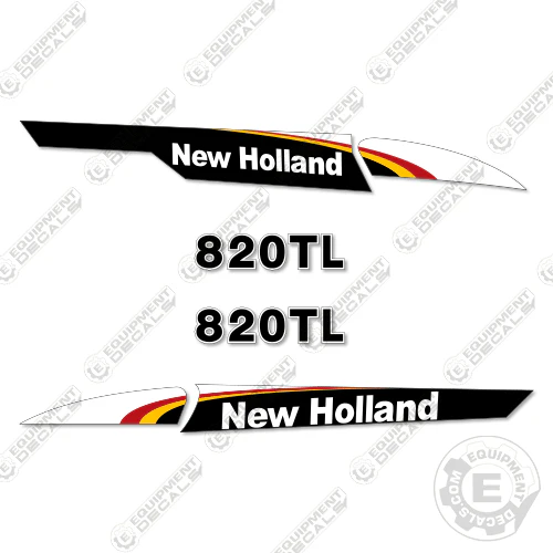 - Fits New Holland 820TL Decal Kit Front End Loader - BLACK STYLE #NH ...