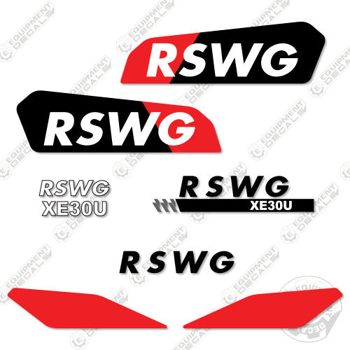 - Fits RSWG XE30U Decal Kit Excavator #RSWG-XE-30U