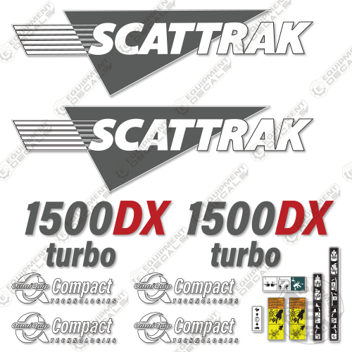- Fits Scattrak 1500DX Turbo Decal Kit Skid Steer #SCAT-1500DX-TUR